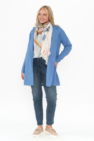 Bristol Blue Collared Coatigan - Blue Bungalow NZ