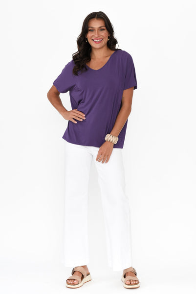 Ivy Purple Micro Modal Swing Tee - Blue Bungalow NZ