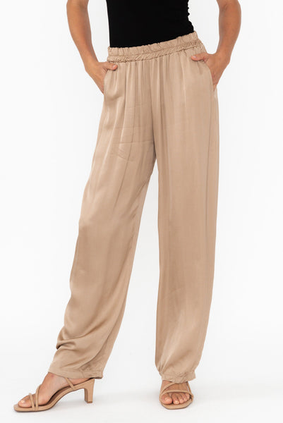 Malta Gold Wide Leg Pants - Blue Bungalow NZ