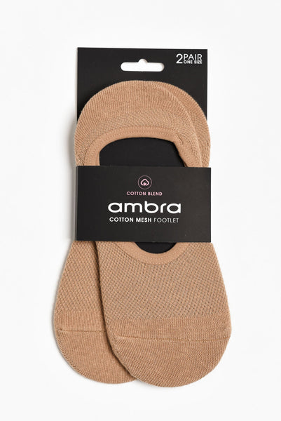 Natural Cotton Mesh 2 Pack Sockettes - Blue Bungalow NZ