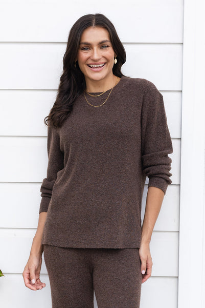 Ruby Chocolate Knit Sweater - Blue Bungalow NZ